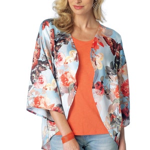 Butterick B6176 Sewing Pattern for Misses Open Front Kimono Jacket Sz ...