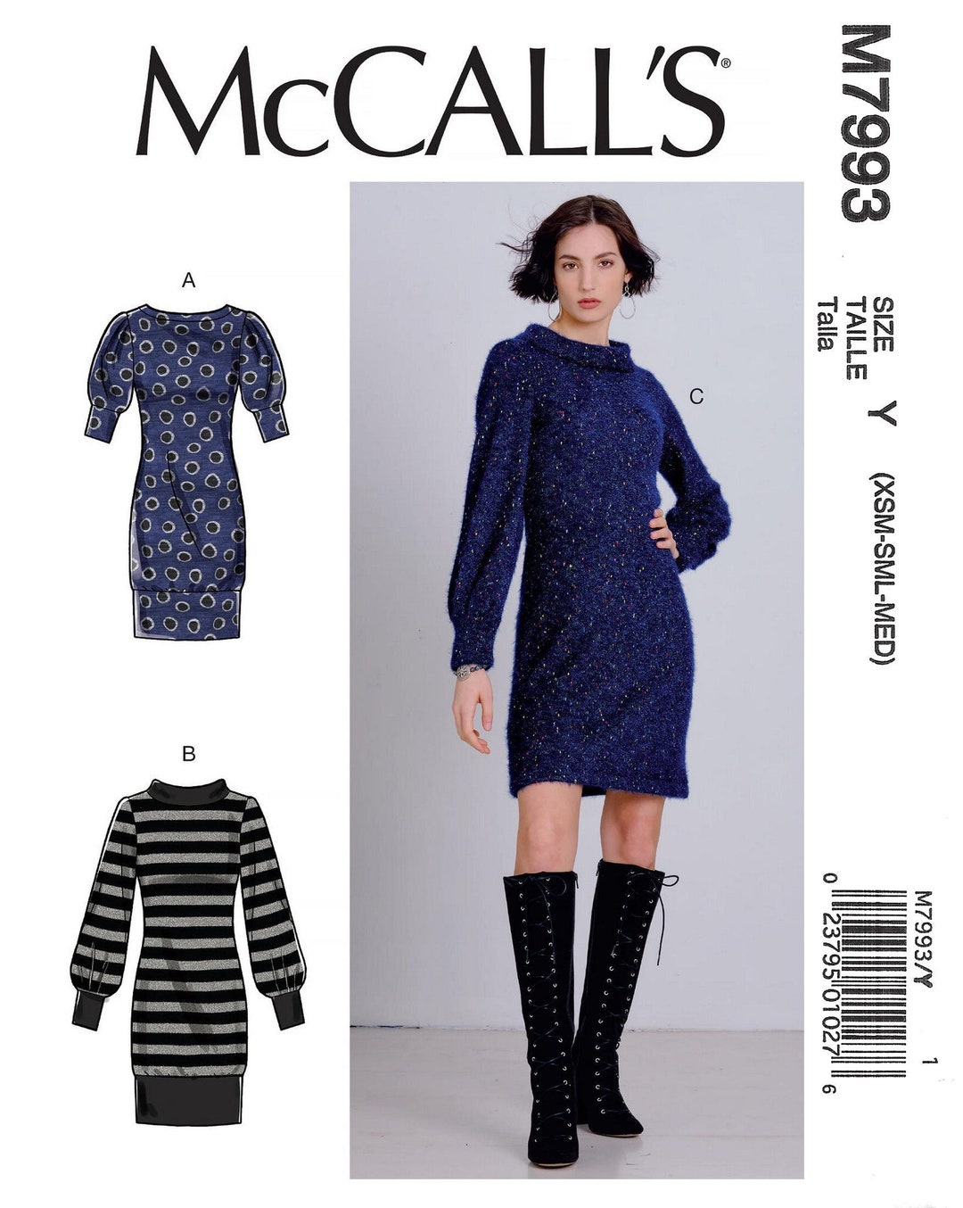 Mccalls M7993 Sewing Pattern Misses Very Easy Fitted Pullover Knit ...