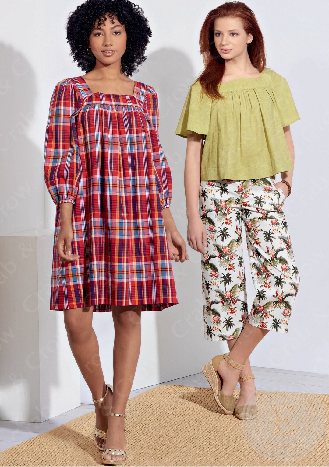 Simplicity S8926 Sewing Pattern Misses Square Neckline Dress Top and ...