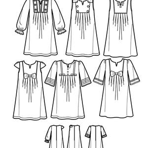 Simplicity 2320 Sewing Pattern Girls Dress With Sleeve and Trim ...