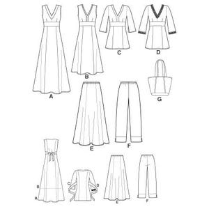 Simplicity 4220 Sewing Pattern Misses Easy to Sew Skirt Cropped Pants ...