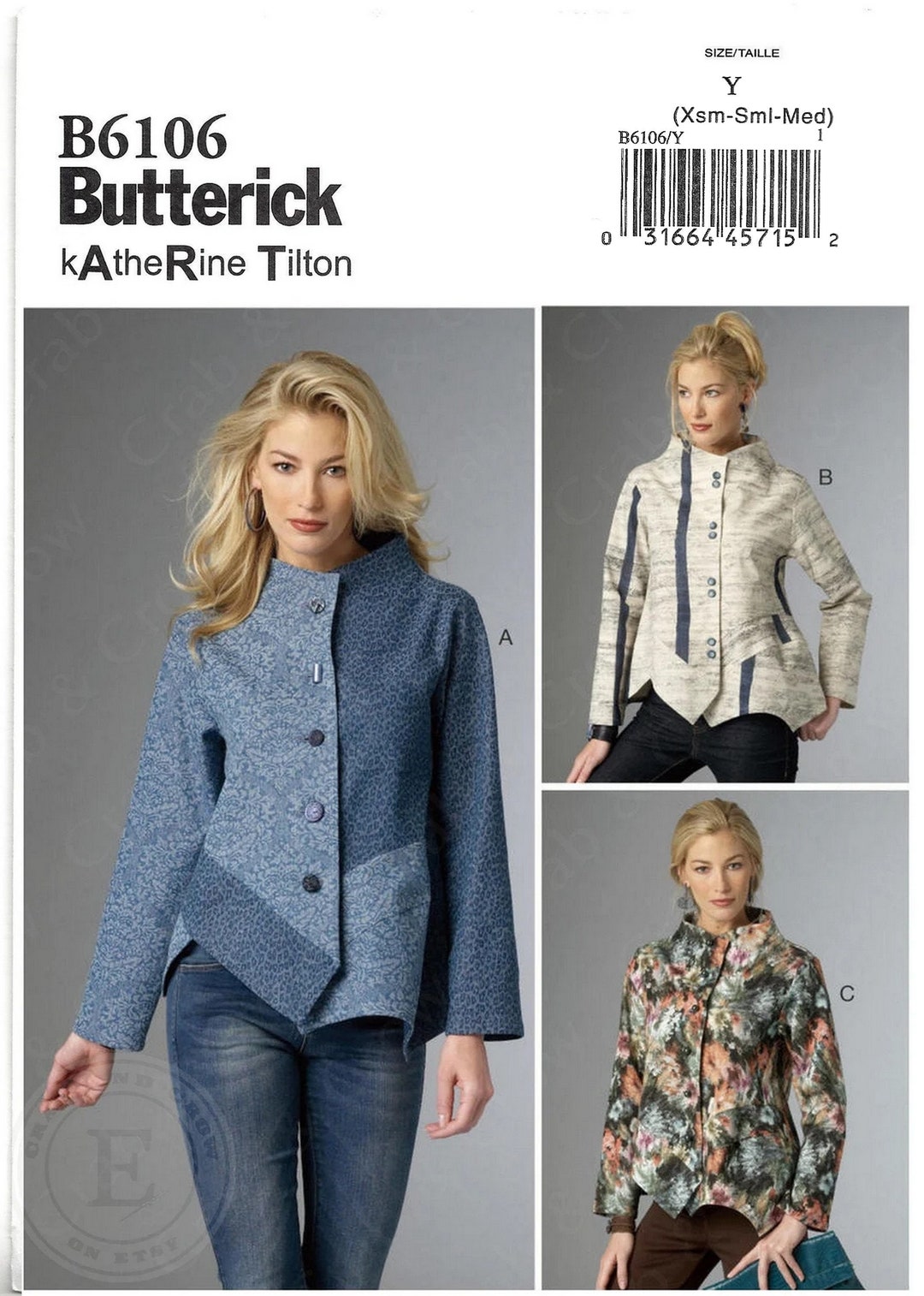 Butterick B6106 Sewing Pattern for Misses Asymmetrical - Etsy