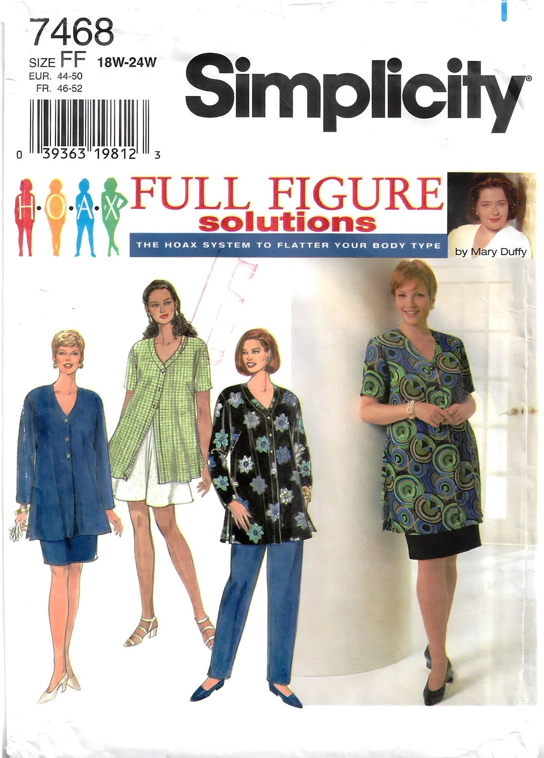 Simplicity 7468 Sewing Pattern Womens Plus Size Blouse Pants Short ...