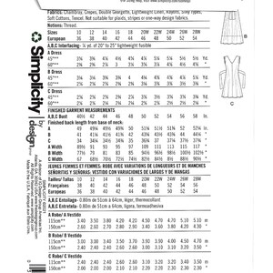 Simplicity S9325 Sewing Pattern Dress With Length and Sleeve Variations ...