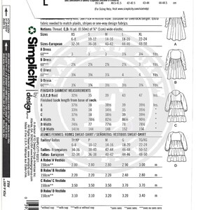 Simplicity S9380 Sewing Pattern for Misses Pullover Sweatshirt Dress ...