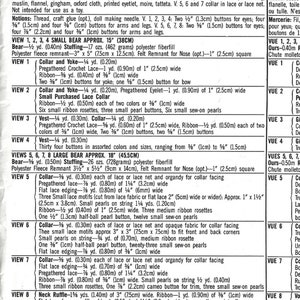 Simplicity 9894 Sewing Pattern for Stuffed Decorative Bear in Two Sizes ...