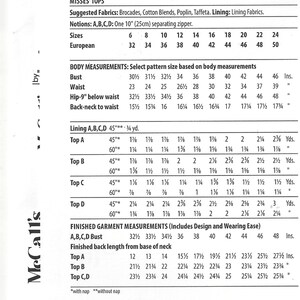 Mccalls M8388 Sewing Pattern Misses Square Neckline Tops With Sleeve ...