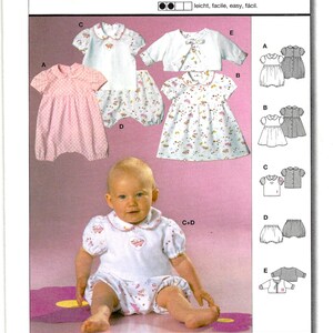 Burda 9752 Sewing Pattern Infants Coordinates Dress Romper Jacket Top ...