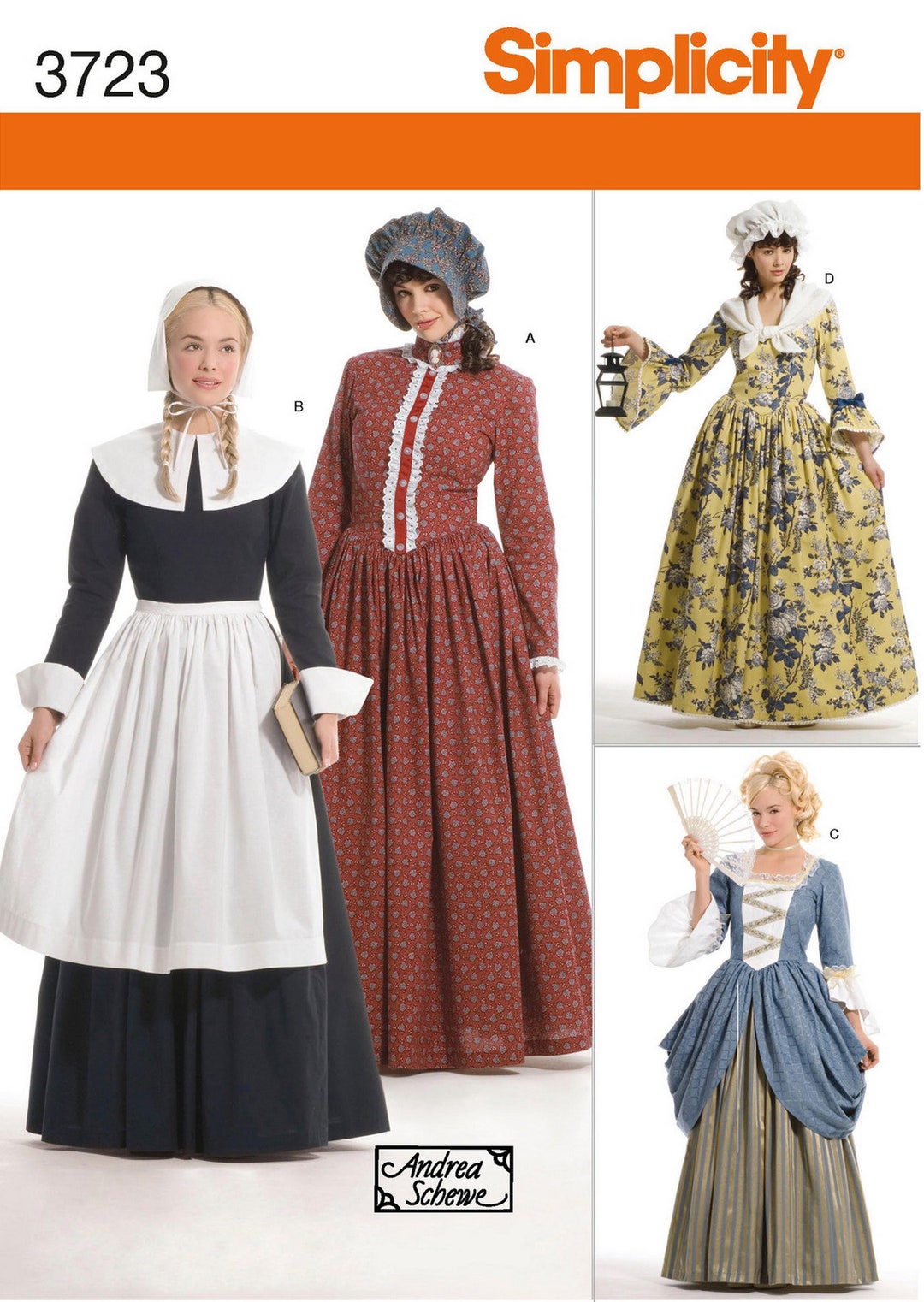 Simplicity 3723 Sewing Pattern Misses Historical Themed Costumes ...