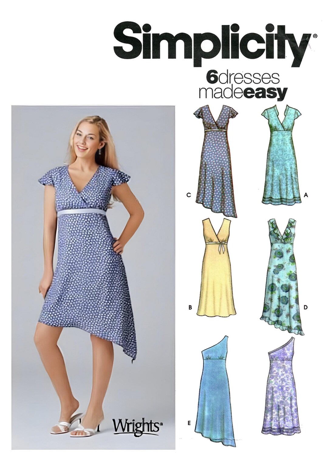 Simplicity 5091 Sewing Pattern Misses Pullover Dress With Bodice and ...