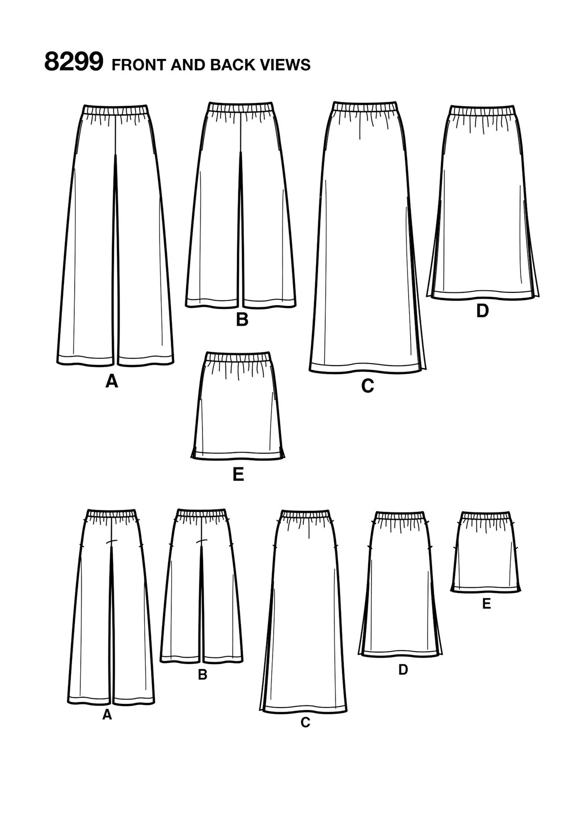 Simplicity 8299 Sewing Pattern Misses Easy to Sew Skirts or - Etsy