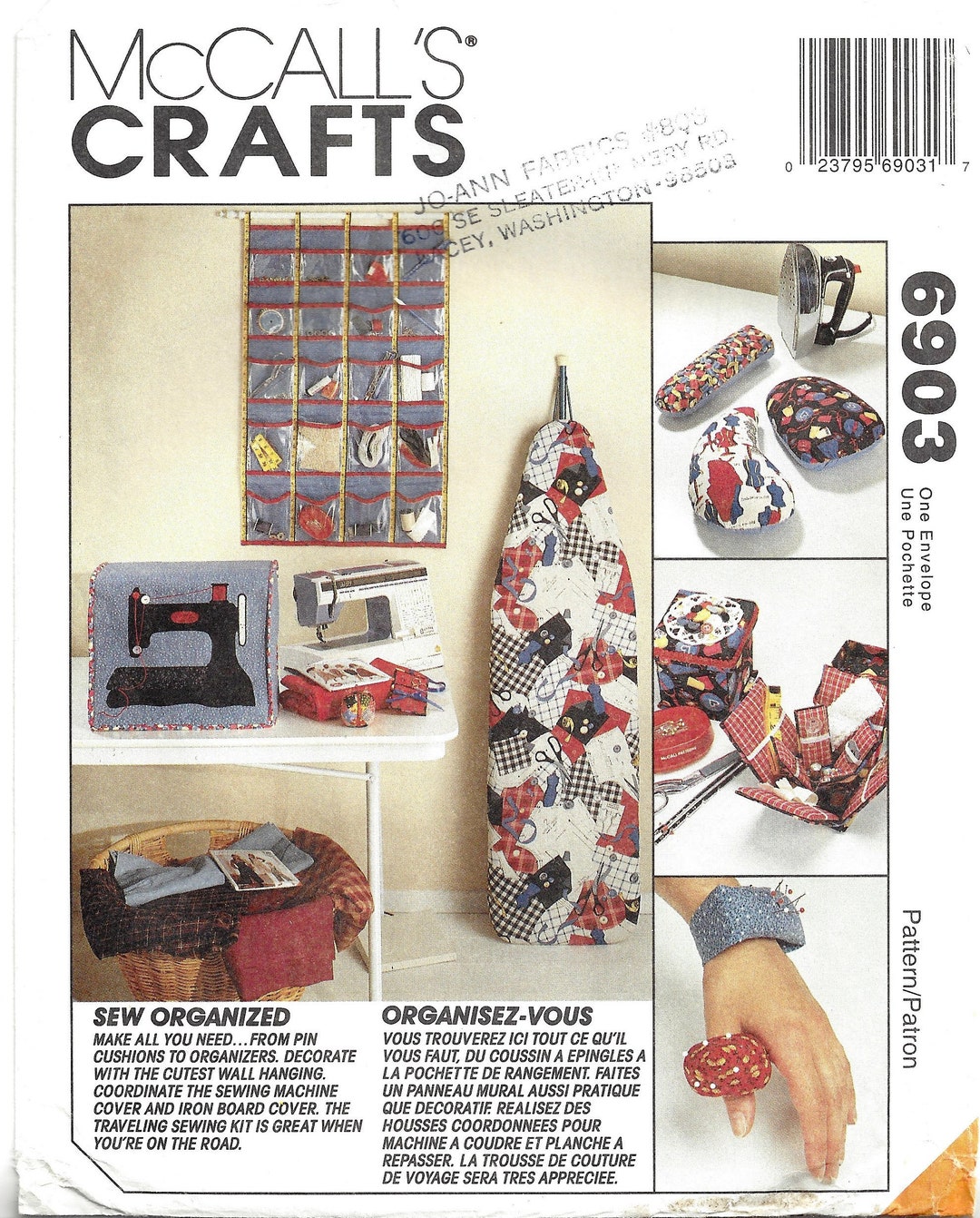 Mccalls 6903 Sewing Pattern for Sew Organized Sewing Room Accessories ...