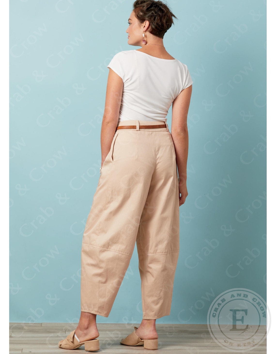 Mccalls M7907 Sewing Pattern Misses Easy Loose Fitting Fly Front Pants ...