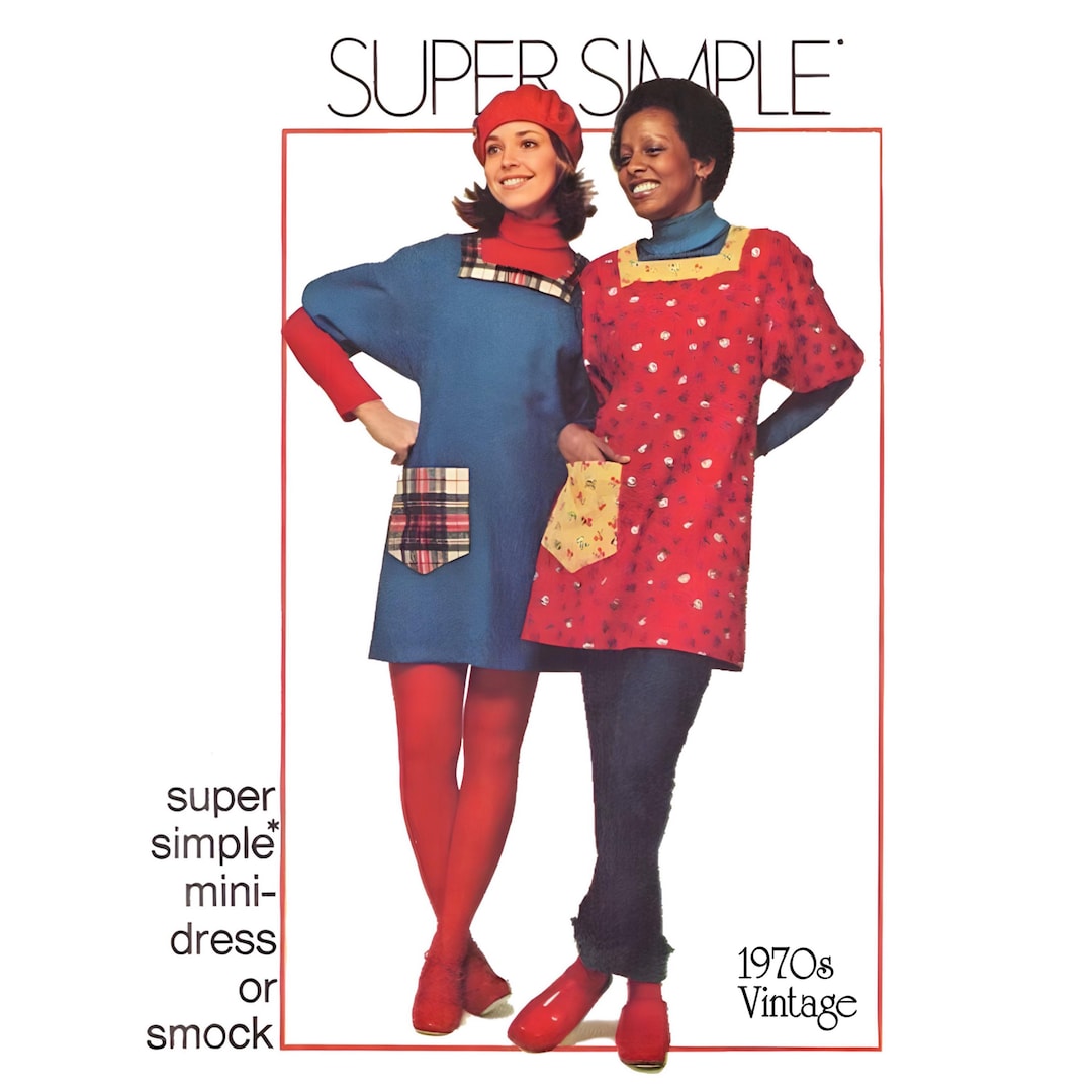 Simplicity 5272 Sewing Pattern Misses Vintage 70s Super Simple Mini ...
