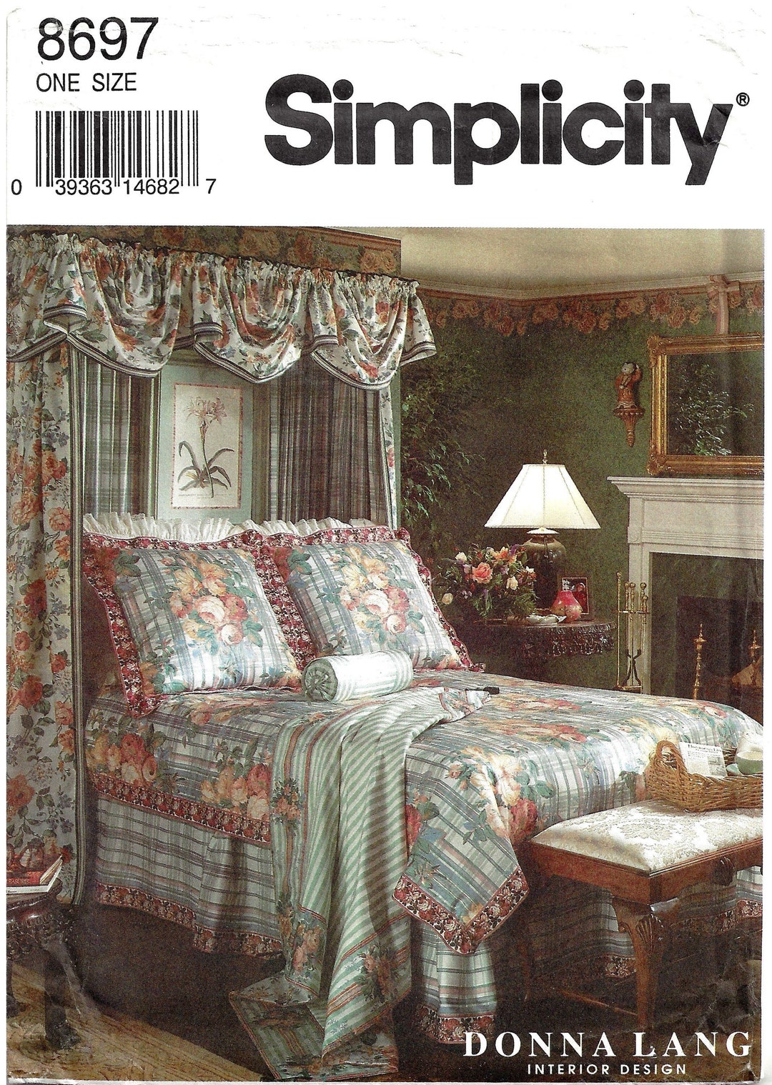 Simplicity 8697 Sewing Pattern for Bedroom Accessories Dust Ruffle ...