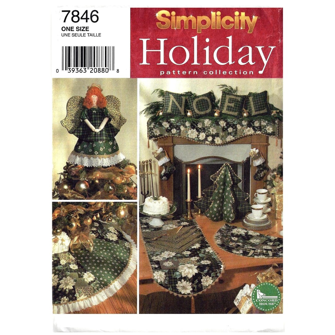 Simplicity 7846 Sewing Pattern Holiday Collection Angel Tree Topper ...
