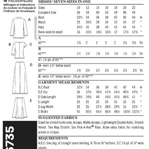 New Look 6735 Sewing Pattern for Misses Easy Separates Knit Cardigan ...