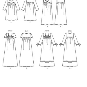Butterick 6838 Sewing Pattern Misses Very Loose Fitting Nightgown in ...