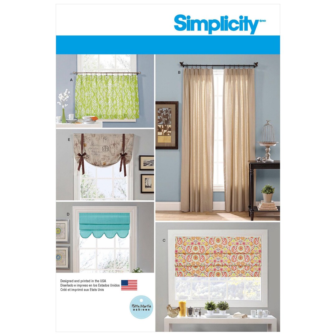 Simplicity R10476 Sewing Pattern and Instructions for Assorted Window ...