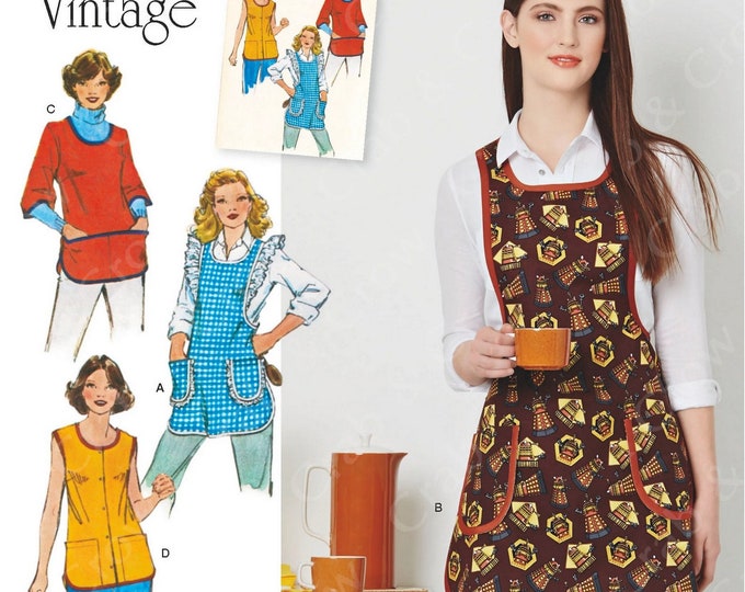 Simplicity 8152 Sewing Pattern Misses Vintage 1970s Reproduction Aprons ...