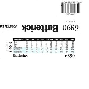 Butterick 6890 Sewing Pattern Womens Plus Size Robe With Belt Top ...
