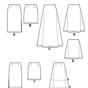 New Look 6053 Sewing Pattern for Misses Easy Two Hour Skirts With ...