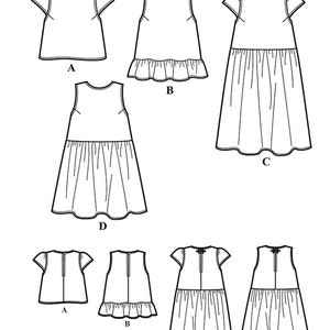 New Look 6511 Sewing Pattern for Misses Tunic Tops and Mini Dress With ...