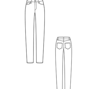 Simplicity 8516 Sewing Pattern for Misses Skinny Jeans for Slim Average ...