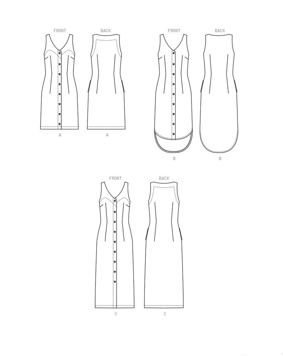 McCalls M7944 Sewing Pattern for Sleeveless Button Front | Etsy