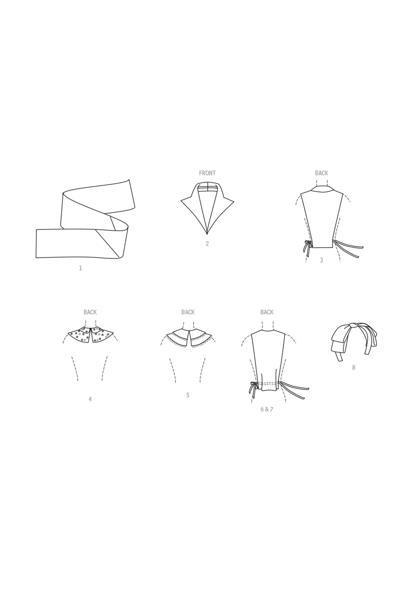 Simplicity S9817 Sewing Pattern Misses Neckwear Headband Dickey and ...