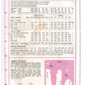 Simplicity 9072 Sewing Pattern for Miss Petite Jiffy Collarless Dress ...