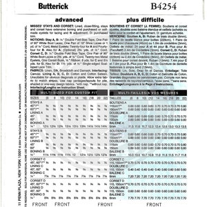 Butterick B4254 Sewing Pattern for Misses Making History Close Fitting ...