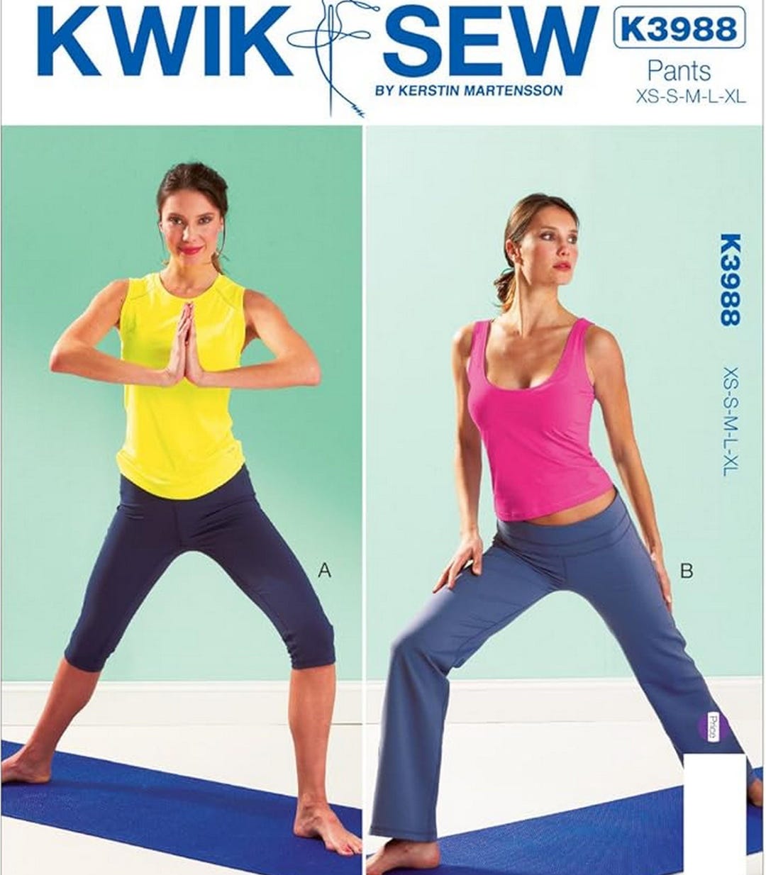 Kwik Sew K3988 Sewing Pattern Misses Close Fitting Pull-on Knit Pants ...