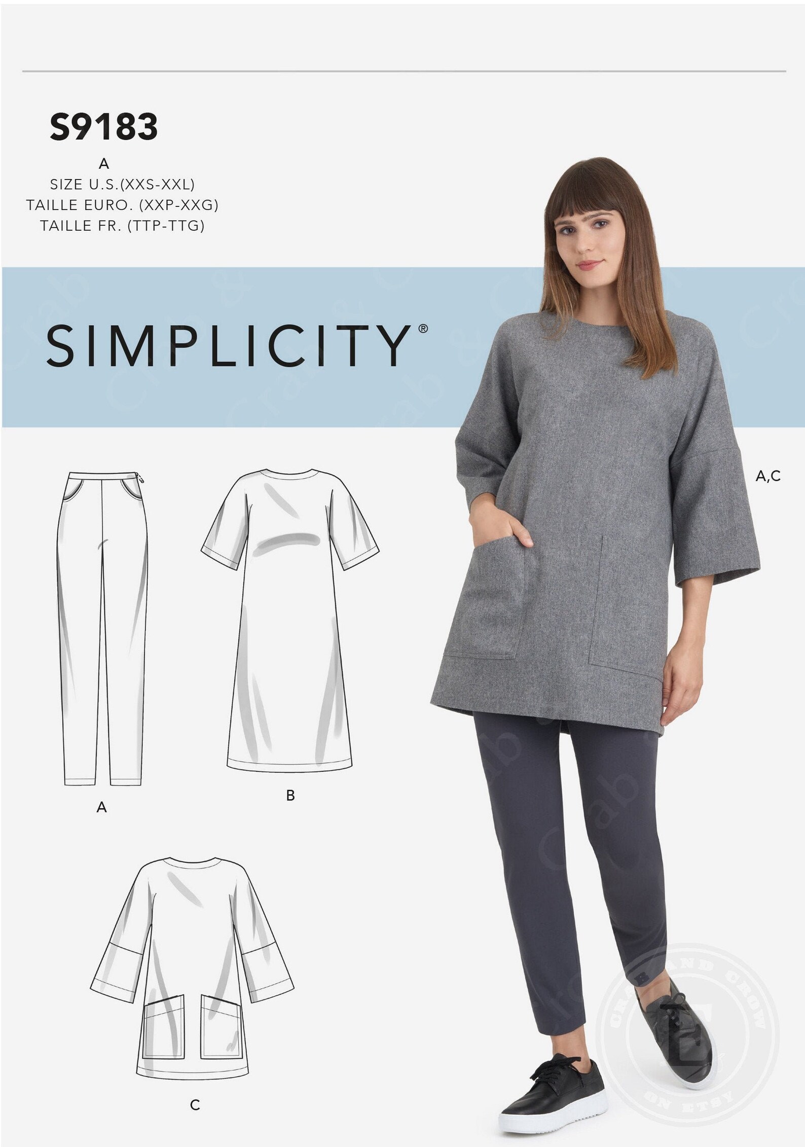 Simplicity S9183 Sewing Pattern Misses Tunic Top Dress and - Etsy