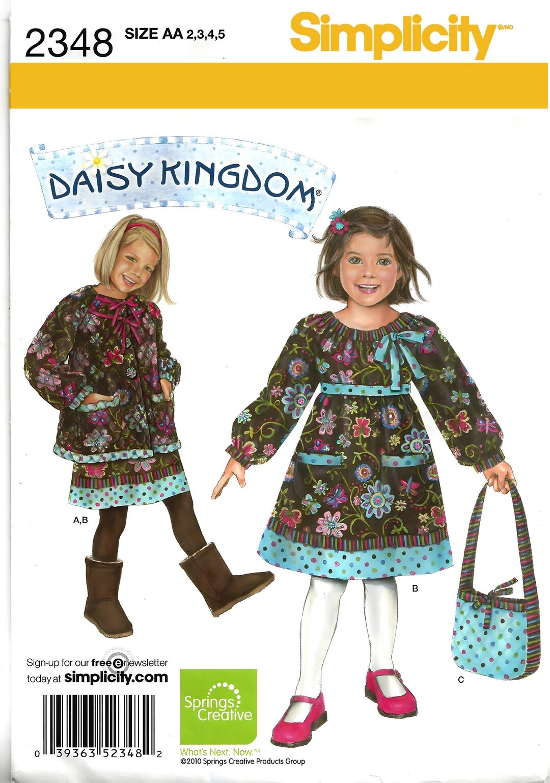 Simplicity 2348 Sewing Pattern Childs Dress Jacket and Bag by Daisy ...