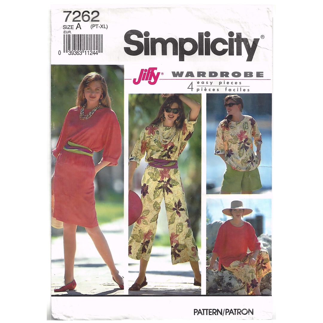 Simplicity 7262 Sewing Pattern Misses Pants or Shorts Skirt Tunic and ...