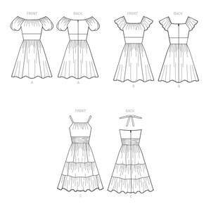 Mccalls M8211 Sewing Pattern Fit and Flare Dresses With Elasticized ...