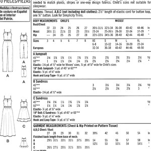 Simplicity 8146 Sewing Pattern Childs and Misses Jumpsuit and Sundress ...