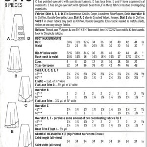 Simplicity 8416 Sewing Pattern Misses Skirts With Overlay - Etsy