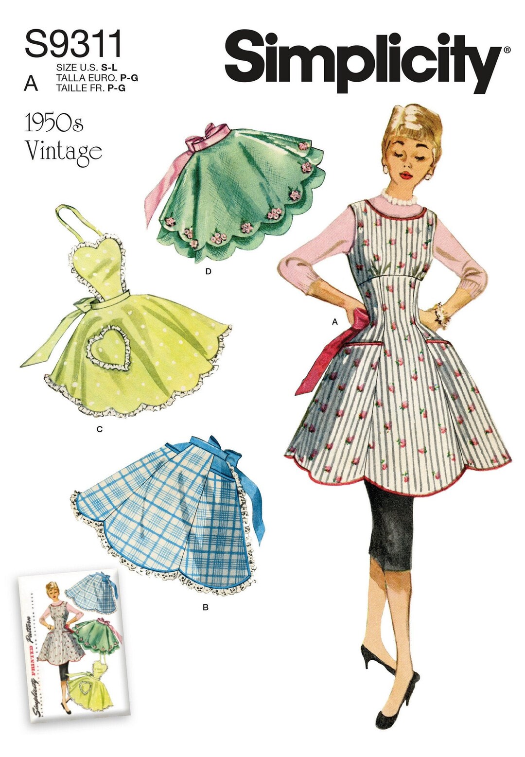 Simplicity S9311 Sewing Pattern Misses Vintage 1950s Reproduction ...