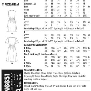 New Look N6651 Sewing Pattern for Misses Button Front Dresses With ...