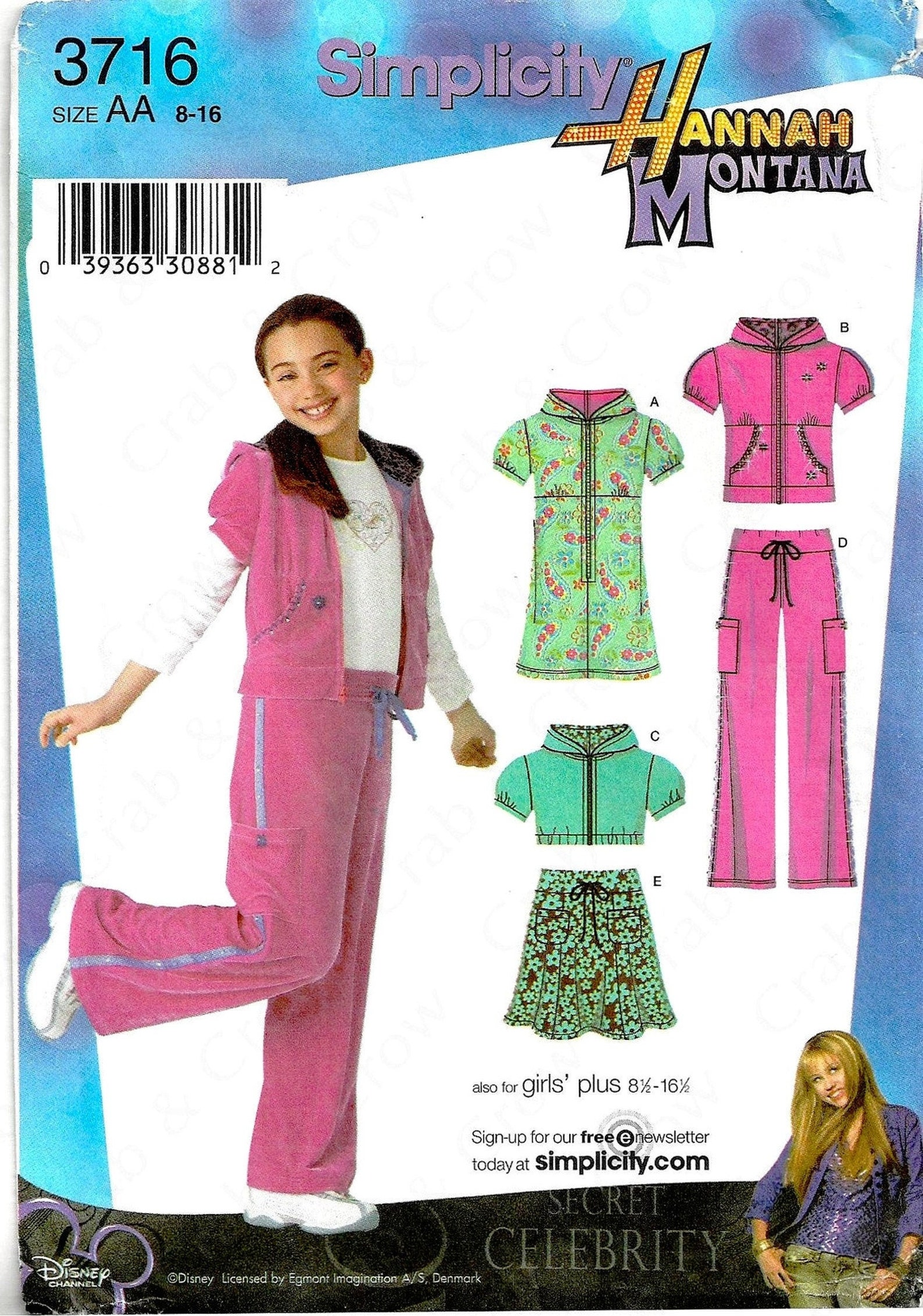 Simplicity 3716 Sewing Pattern for Girls Knit Mini Dress Hoody - Etsy