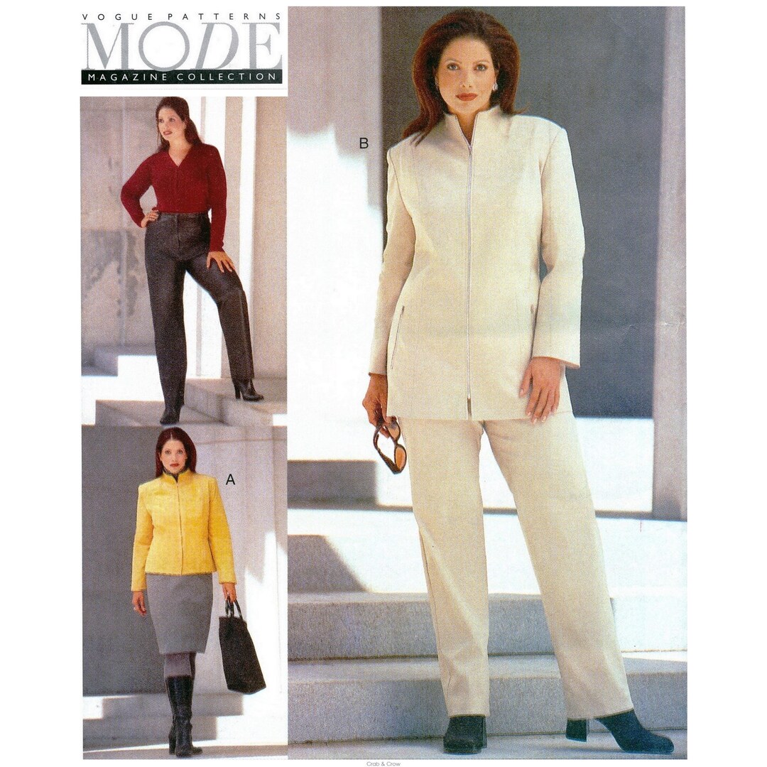 Vogue 7212 Sewing Pattern Womens Plus Size Easy Jacket Skirt and Pants ...