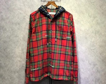 Red plaid shirt | Etsy