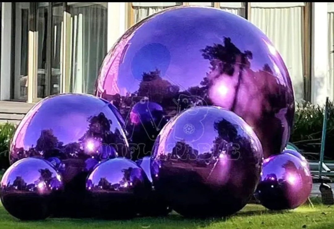 Giant Inflatable Mirror Ball: Metallic Balloon Orbs, Reusable PVC - Etsy