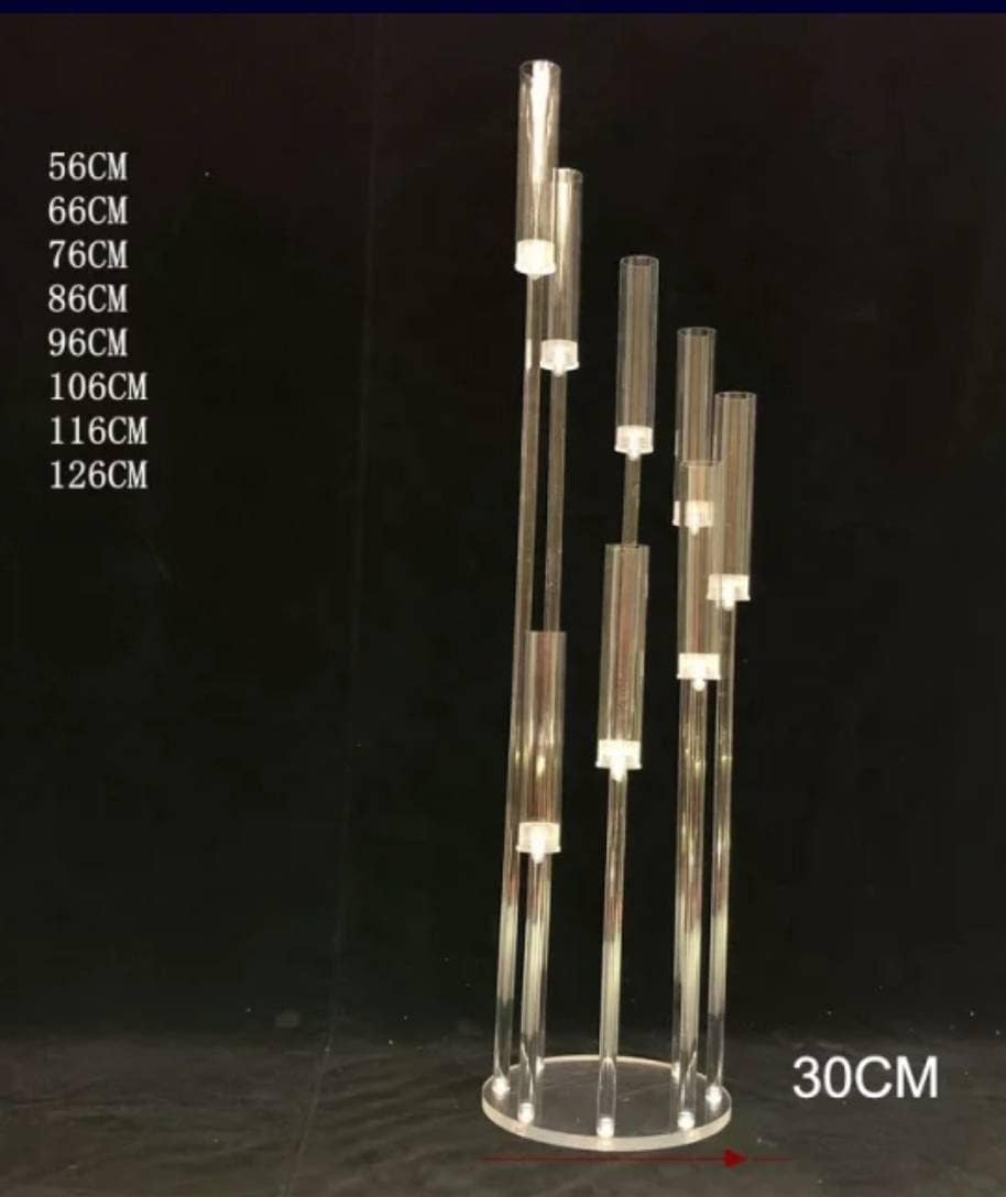 Clear Acrylic 8-arm Candelabra: Wedding Table Centerpiece - Etsy