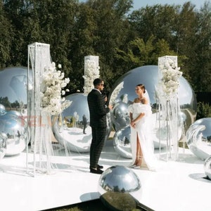 Giant Inflatable Mirror Balls Reusable Huge Round Metallic Balloon Orbs ...