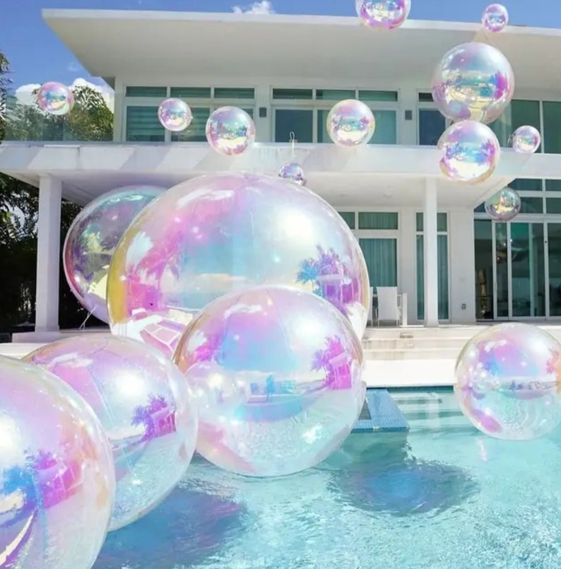 Giant Inflatable Mirror Balls Reusable Huge Round Metallic Balloon Orbs ...