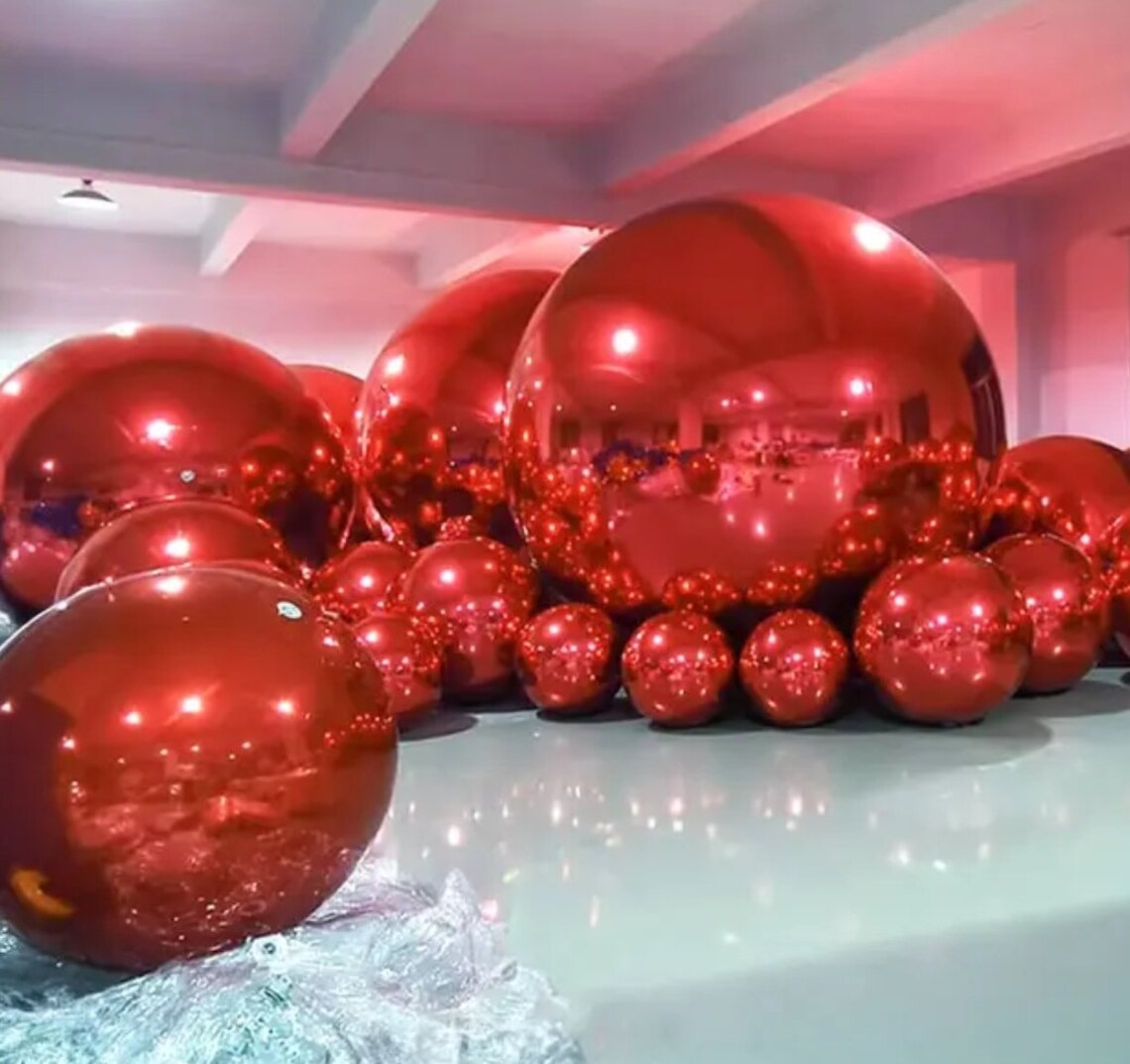Giant Inflatable Mirror Balls: Reusable Metallic Balloon Orbs - Etsy