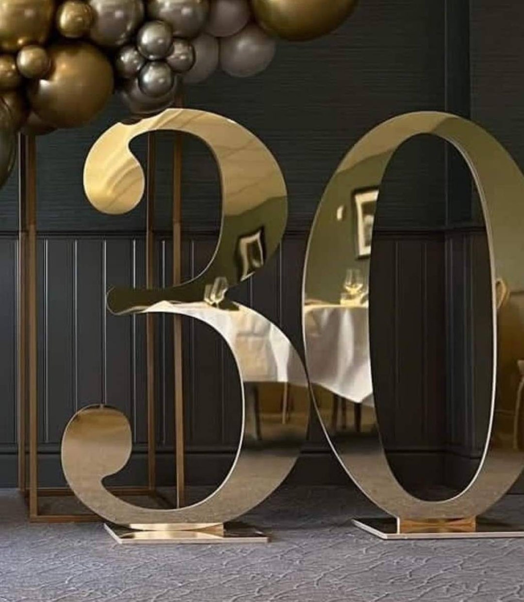 Large Acrylic Backdrop Number| Marquee Number | Giant Number | Mirror ...